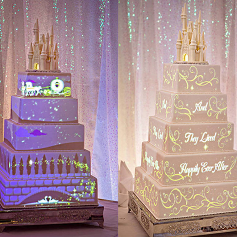 Wedding cake projection | Beachweddingtips.com