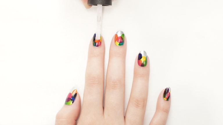 Nail art DIY- Geometric circles